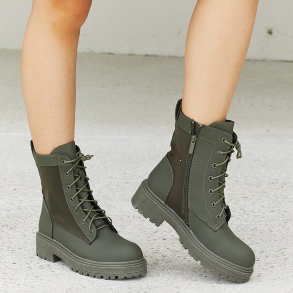 Weeboo | Shoes | Weeboo City Mood Lug Sole Laceup Combat Booties | Poshmark